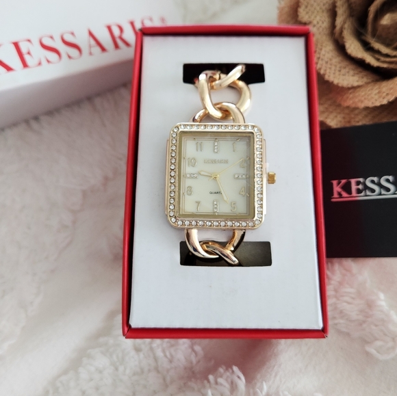 Kessari | Accessories | Nwt Kessari Gold Chain Watch Beautiful Watch ...